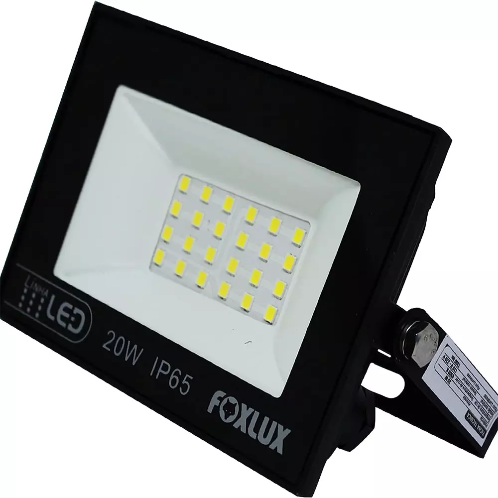 Refletor Led 50W 6500K Preto Bivolt Foxlux
